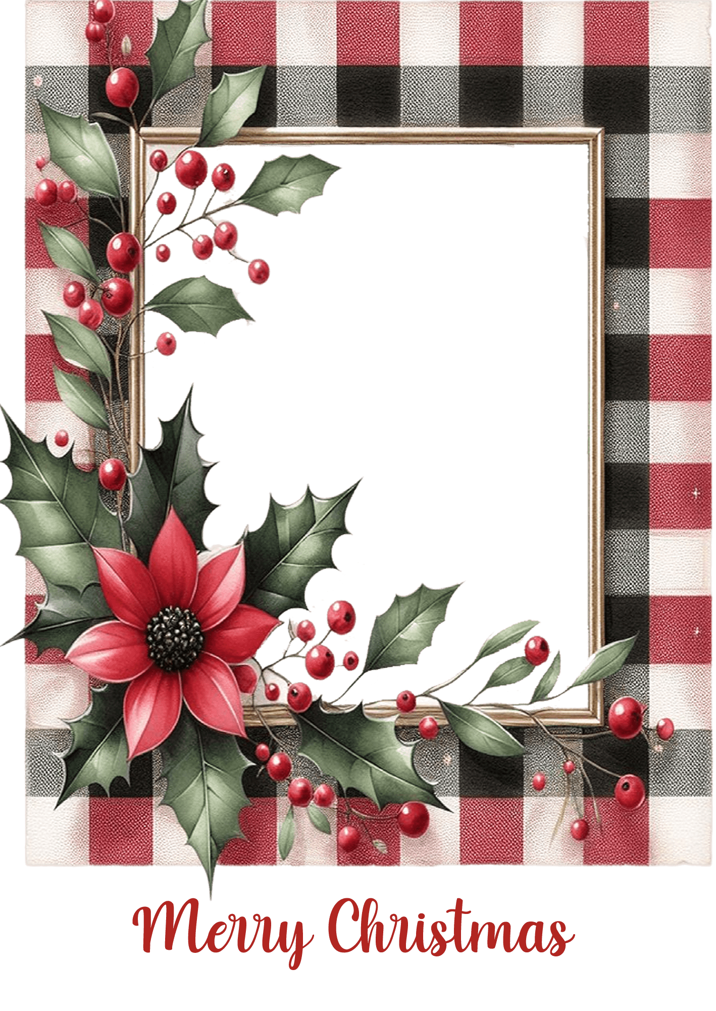 Candy Cane Christmas Frame - Design a Greeting Card